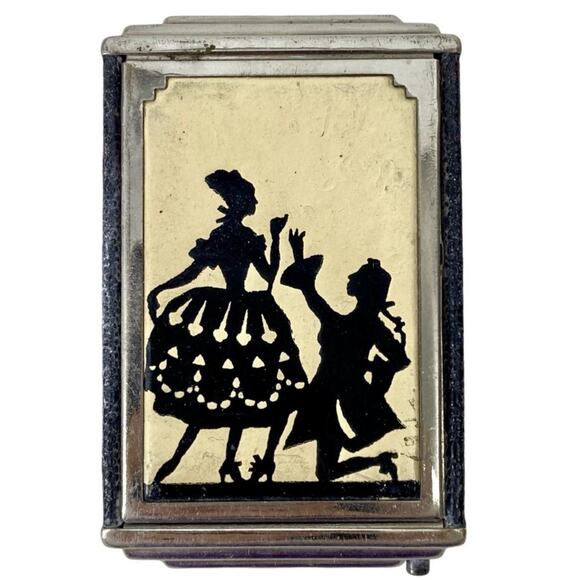 Makeup | Vtg Presston Right Compact Blkcreamsilver Silhouette Couple By ...